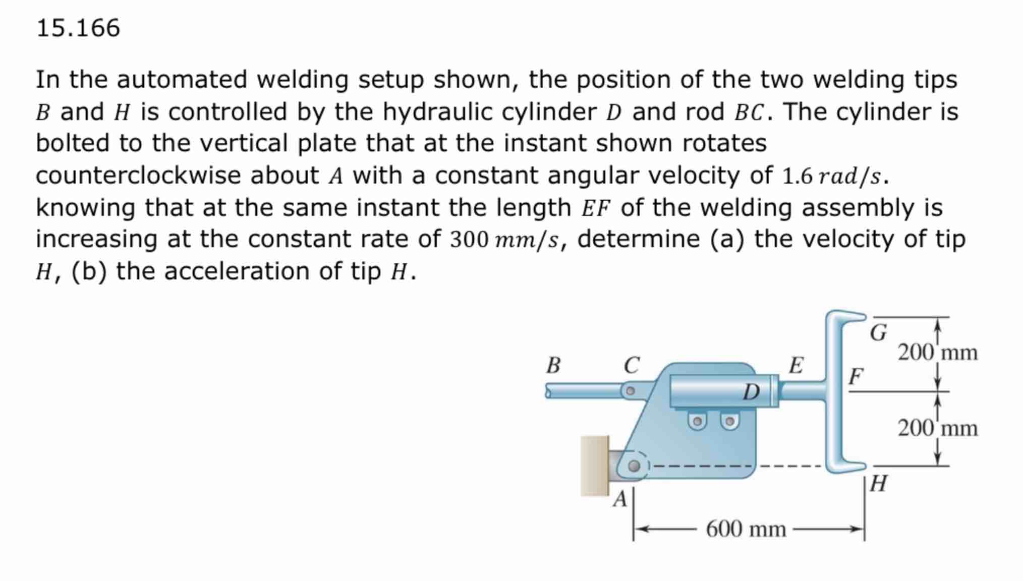 Solved 15.166 ﻿In the automated welding setup shown, the | Chegg.com