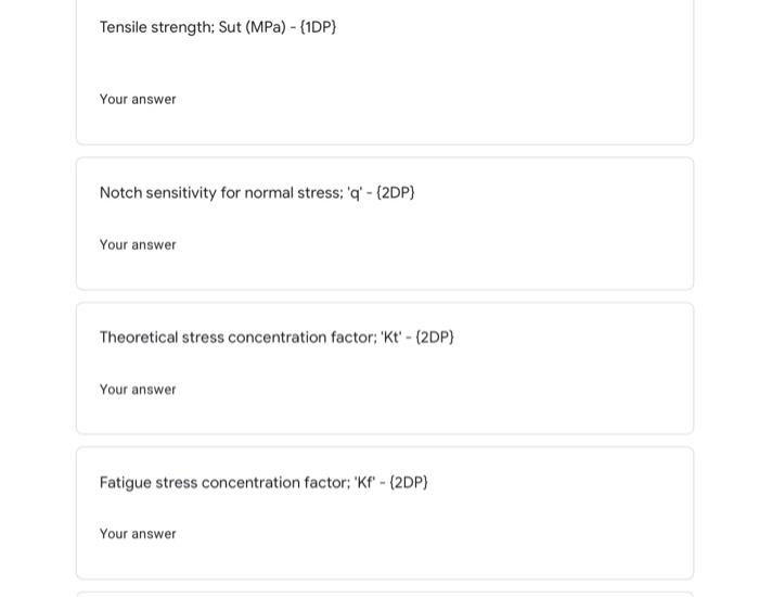 Solved A rectangular filleted bar as shown in figure Q2 | Chegg.com