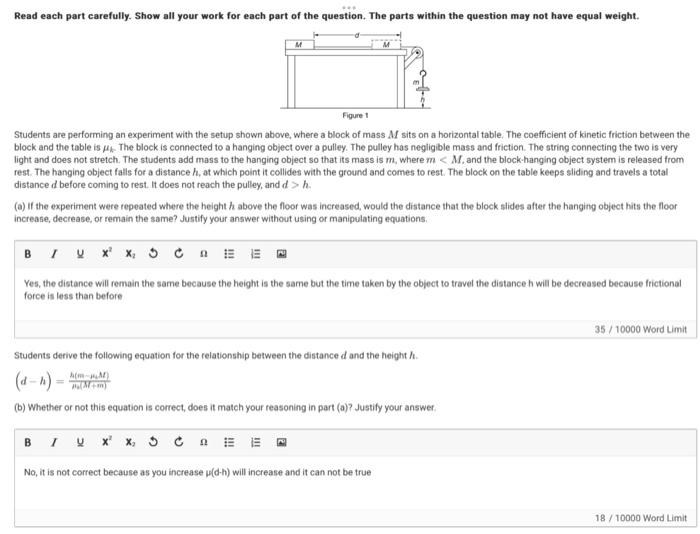 Solved Read each part carefully. Show all your work for each | Chegg.com