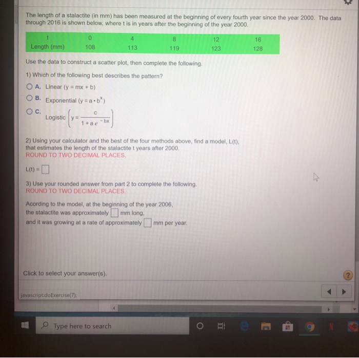 Solved The length of a stalactite (in mm) has been measured | Chegg.com
