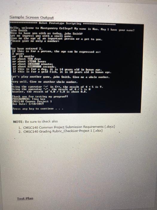 Solved C++ CMSC 140 Programming Project 1Project | Chegg.com