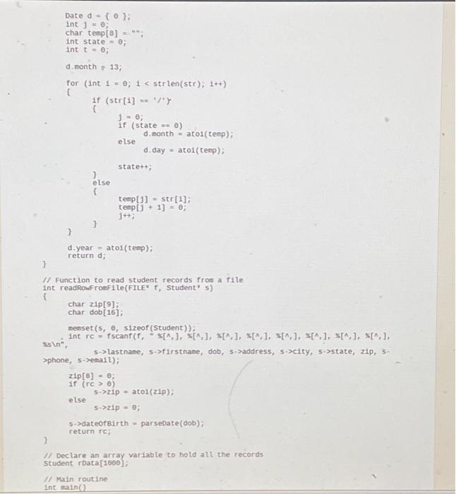 Solved language in c (not c++) last 3 pictires are code | Chegg.com
