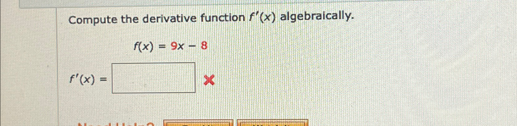 Solved Compute the derivative function f'(x) | Chegg.com