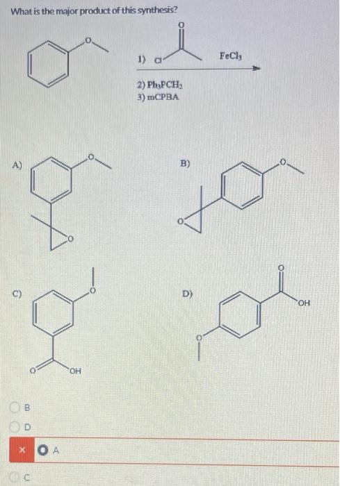 Solved What is the major product of this synthesis? 2) | Chegg.com