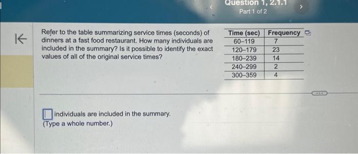 Solved Refer to the table summarizing service times | Chegg.com