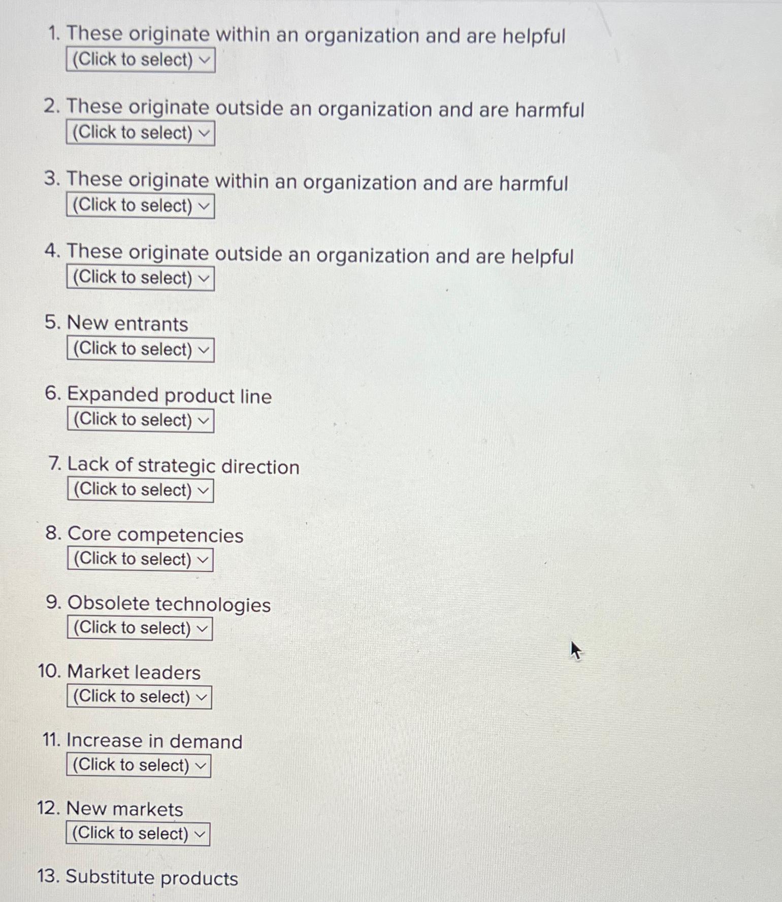 Solved These originate within an organization and are | Chegg.com