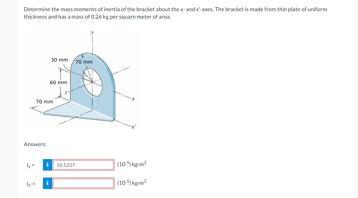 Solved Determine the mass moments of ﻿inertia of ﻿the | Chegg.com