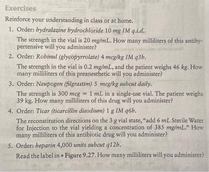 Solved Exercises Reinforce your understanding in class or at | Chegg.com