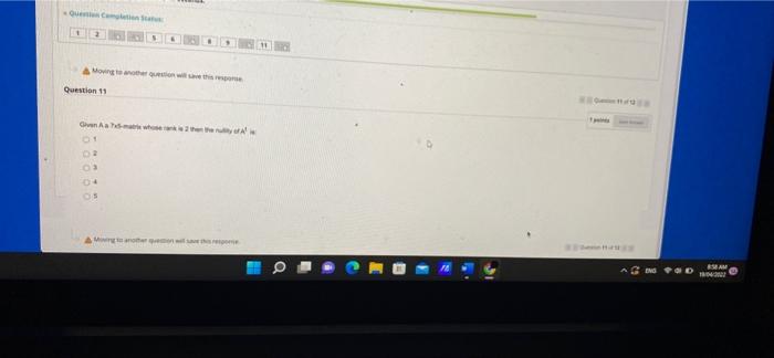 Solved given A 7x5 matrix whose rank is 2 the nulity of a^t | Chegg.com