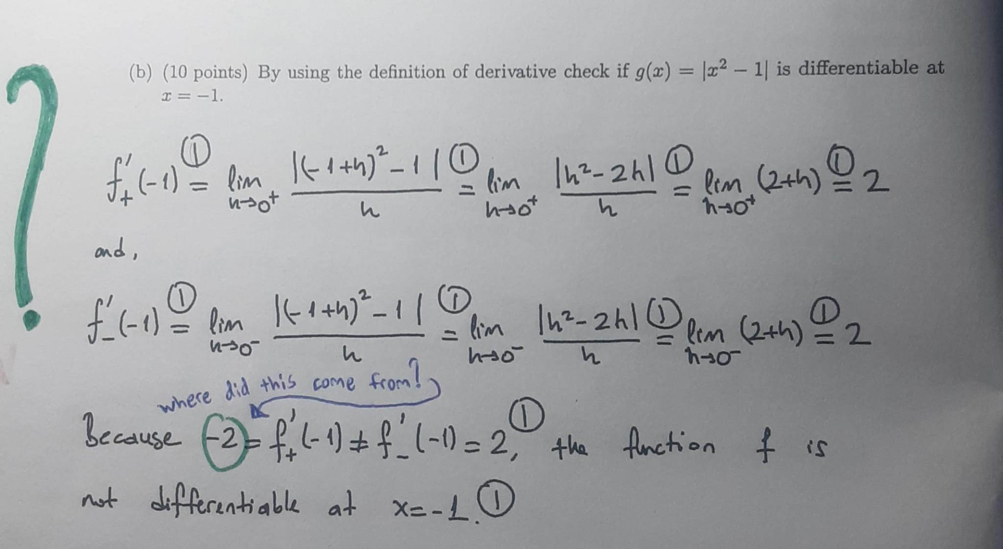 Solved (b) (10 ﻿points) ﻿By using the definition of | Chegg.com