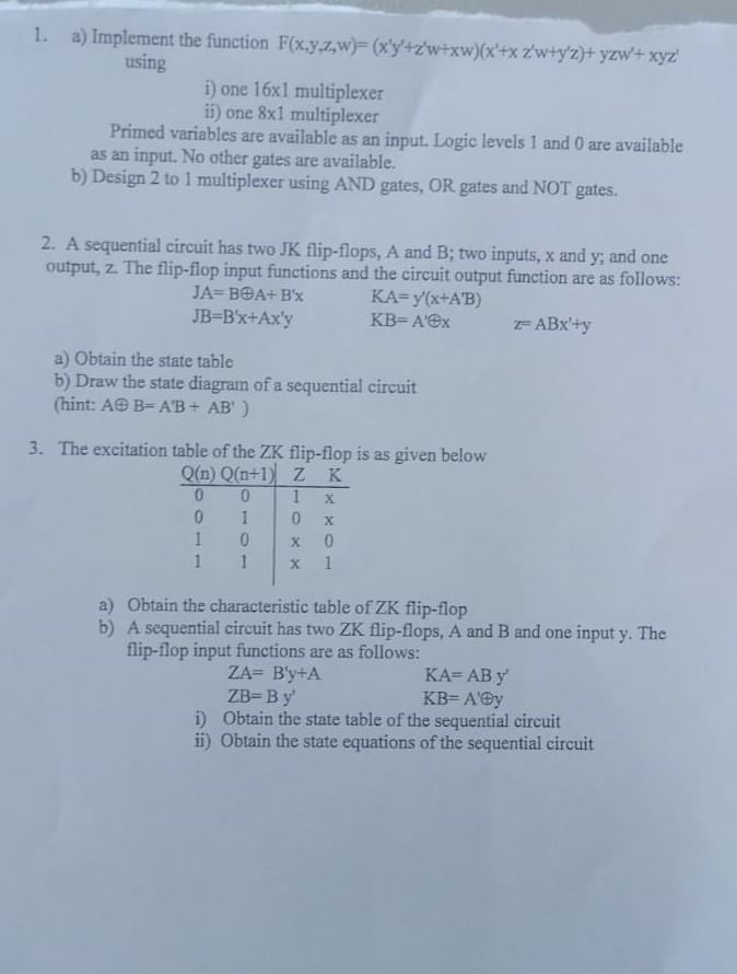 Solved 1. a) Implement the function | Chegg.com
