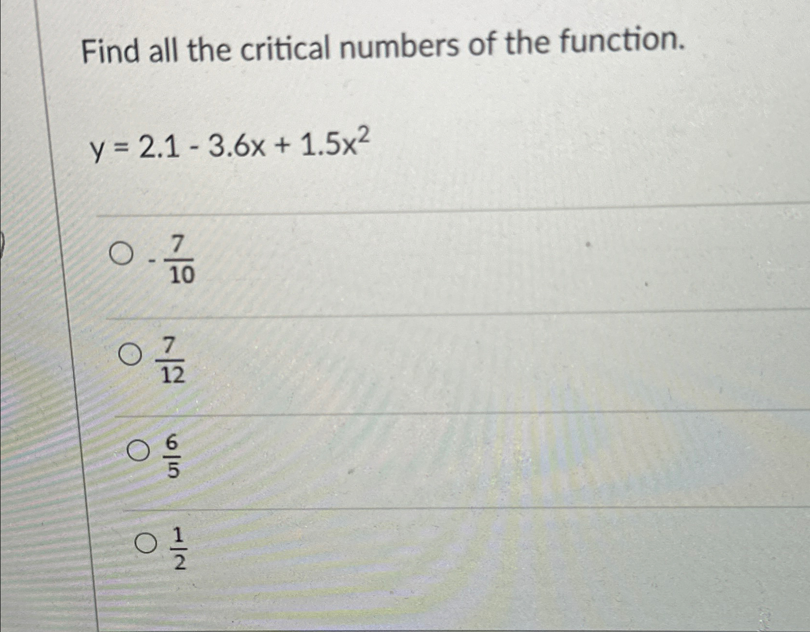 Solved Find all the critical numbers of the | Chegg.com