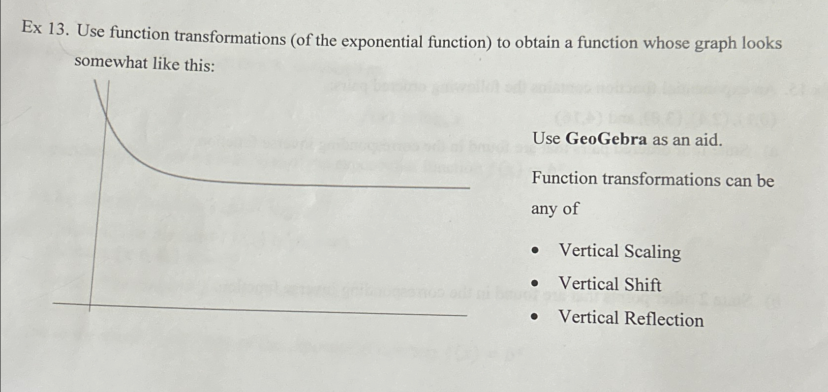 Solved Ex 13. ﻿Use function transformations (of the | Chegg.com