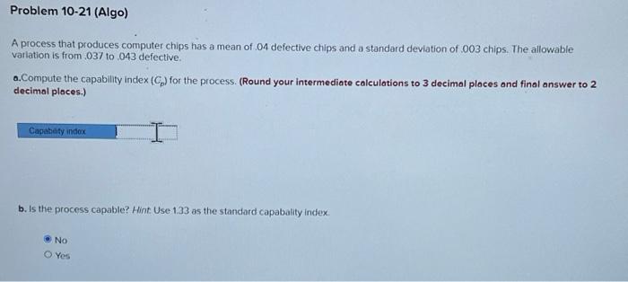 Solved A process that produces computer chips has a mean of | Chegg.com