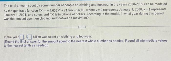 Solved The total amount spent by some number of people on | Chegg.com