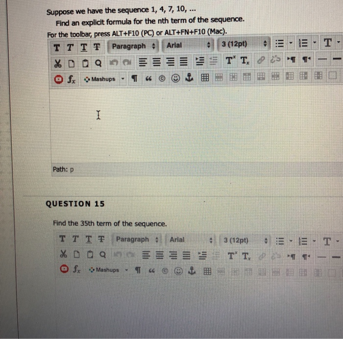 Solved Suppose we have the sequence 1, 4, 7, 10, ... Find an | Chegg.com