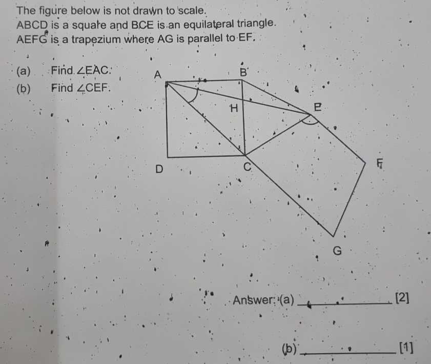 [Solved]: The figure below is not drawn to scale. ABCD is a