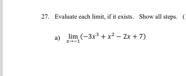 Solved Evaluate each limit, ﻿if it exists. Show all | Chegg.com