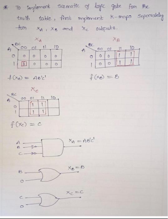 Solved We have a 3 way interception with truth table and k | Chegg.com