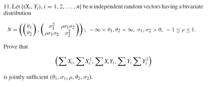 Solved Let {(xi,Yi),i=1,2,dots,n} ﻿be n ﻿independent random | Chegg.com