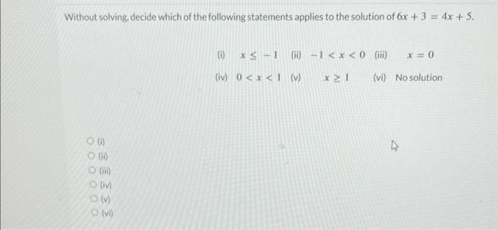 Solved Without solving, decide which of the following | Chegg.com