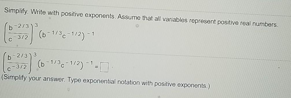 Solved Simplify. Write with positive exponents. Assume that | Chegg.com