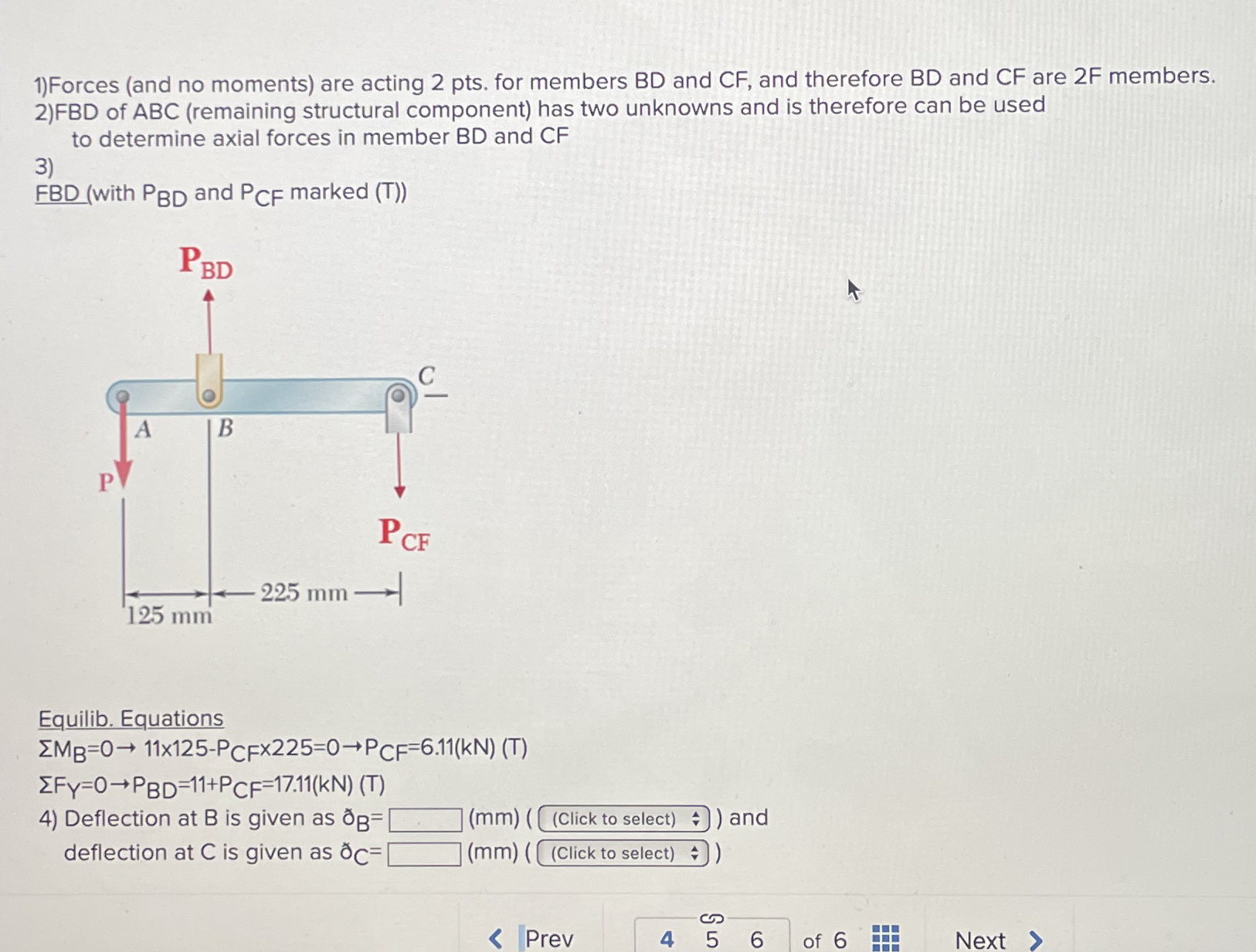 Solved Forces (and no moments) ﻿are acting 2 ﻿pts. ﻿for | Chegg.com