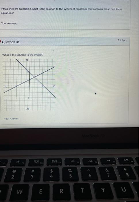 Solved If two lines are coinciding, what is the solution to | Chegg.com