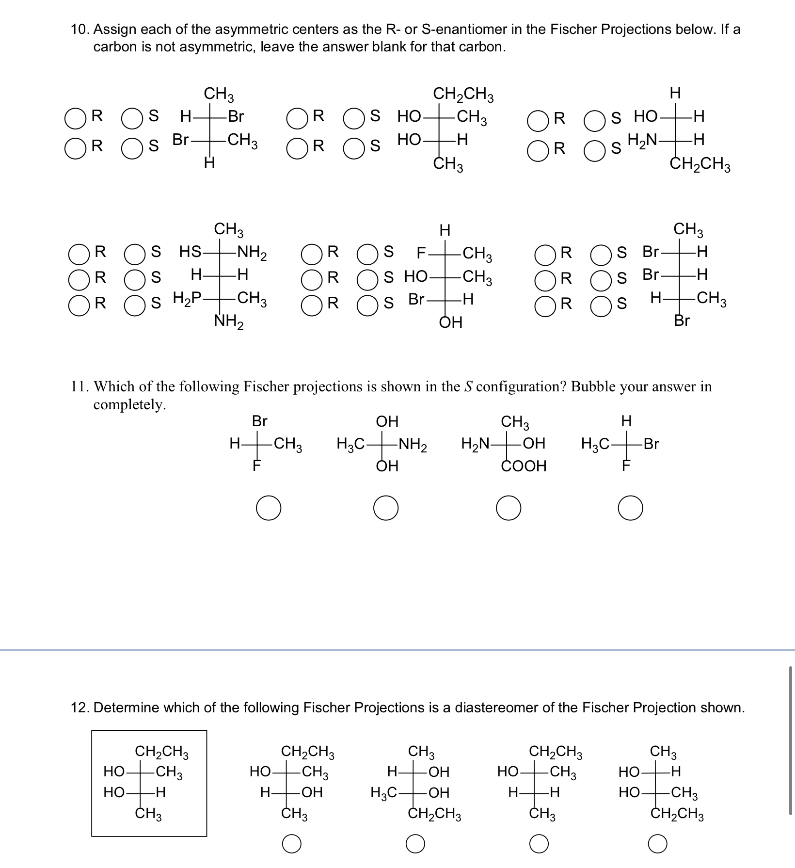 Solved 10. ﻿Assign each of the asymmetric centers as the R- | Chegg.com