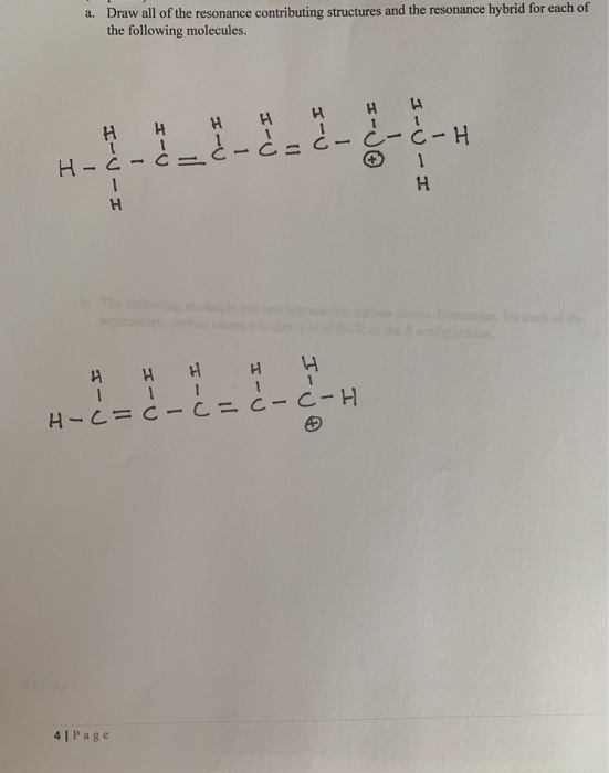 Solved a. Draw all of the resonance contributing structures | Chegg.com
