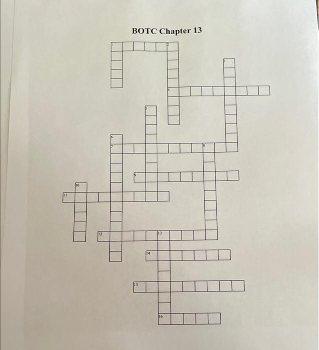 Solved BOTC Chapter 13 | Chegg.com
