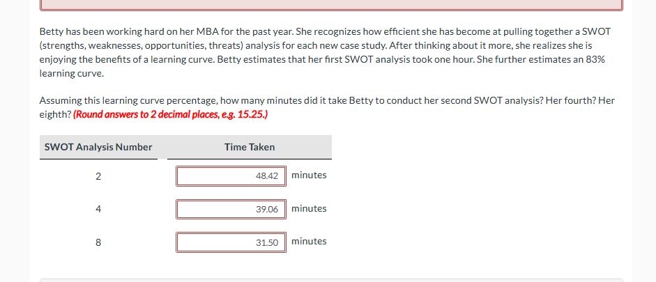 Solved Betty has been working hard on her MBA for the past | Chegg.com