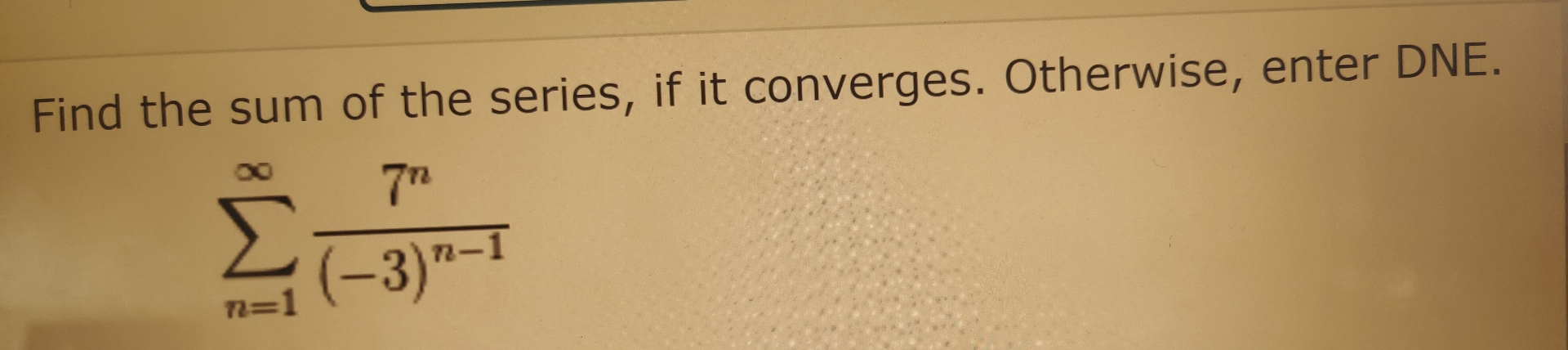 Solved Find the sum of the series, if it converges. | Chegg.com
