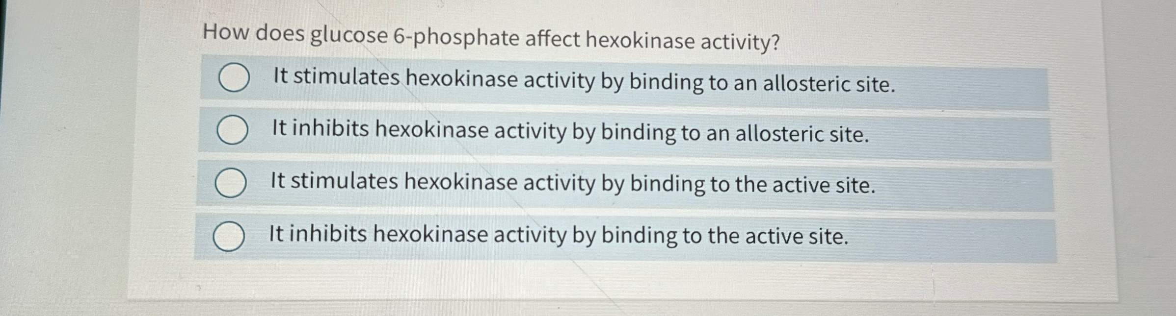 Solved How does glucose 6-phosphate affect hexokinase | Chegg.com