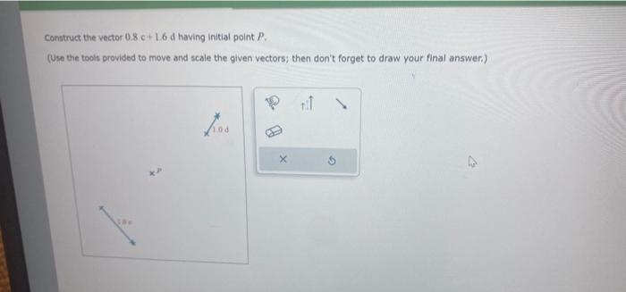 Solved Construct The Vector 08c16 D Having Initial Point 