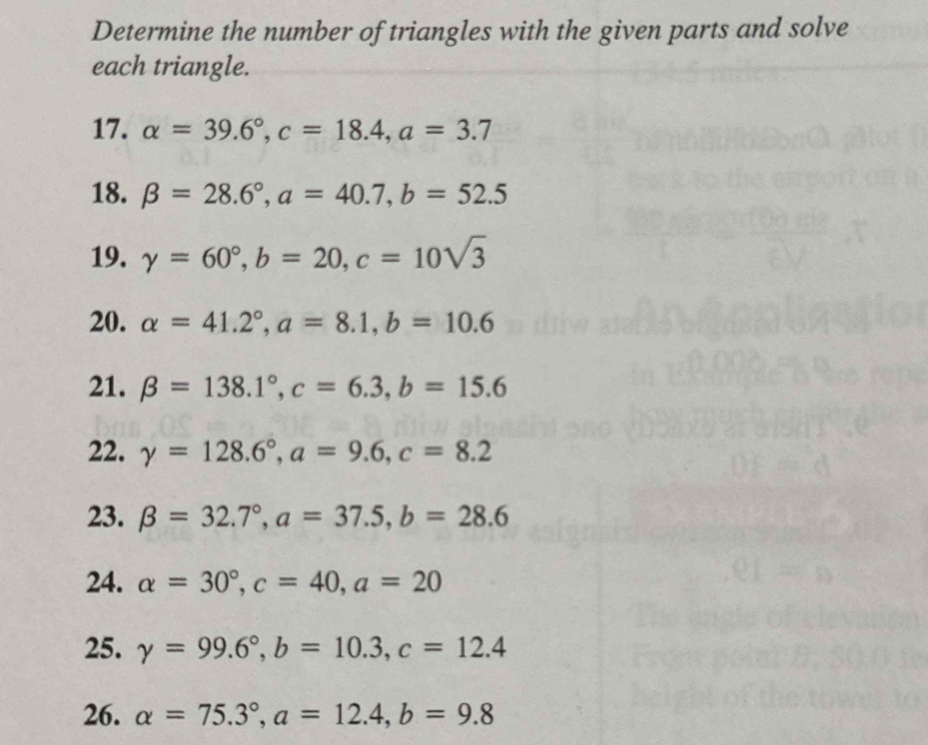 Solved Determine the number of triangles with the given | Chegg.com