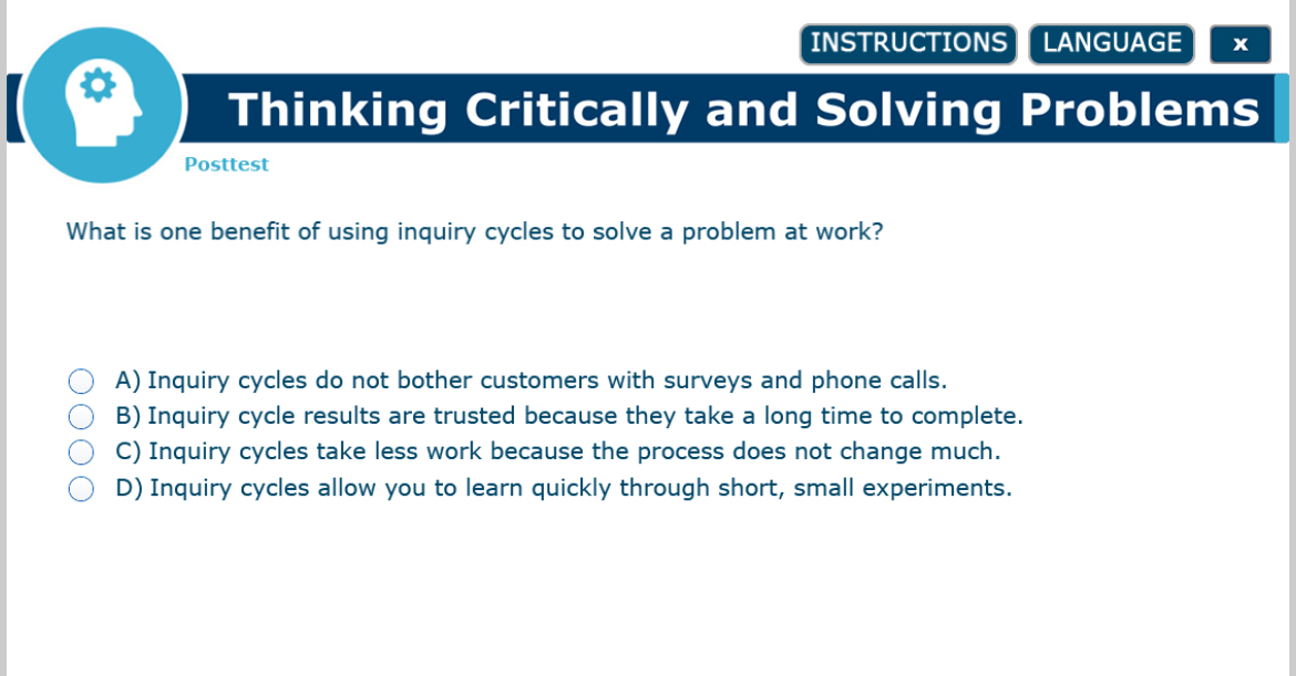 Solved INSTRUCTIONSLANGUAGEThinking Critically and Solving | Chegg.com