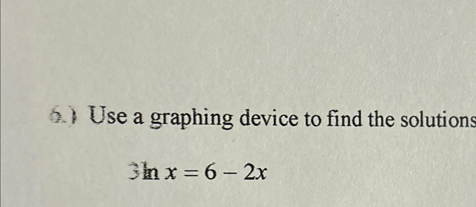 Solved Use a graphing device to find the solutions | Chegg.com