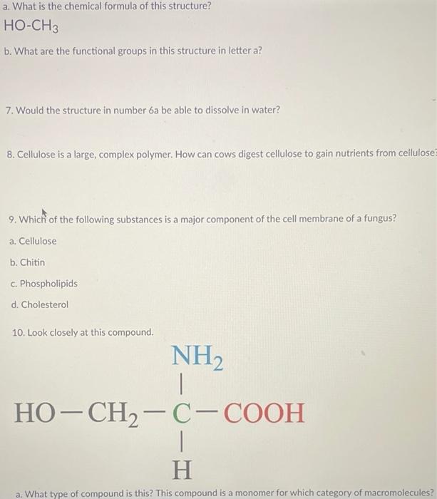 Solved OH OH OH NH2 "NH2 NH2 1. What is the chemical formula | Chegg.com