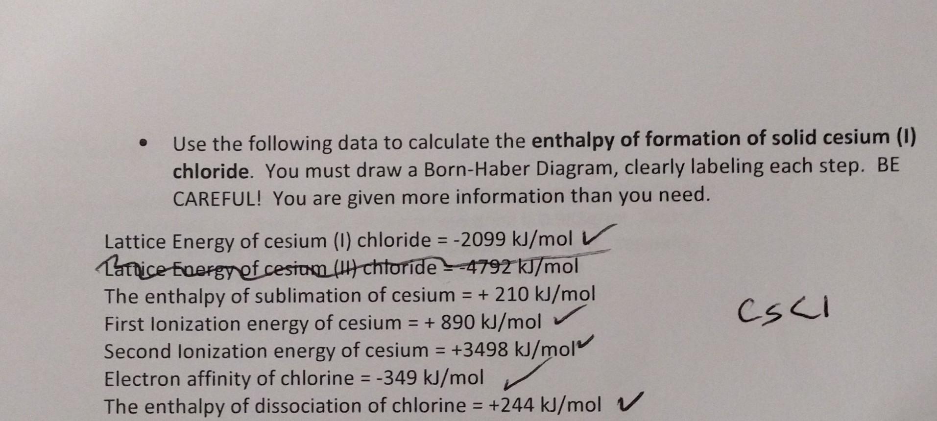 Solved - Use the following data to calculate the enthalpy of | Chegg.com