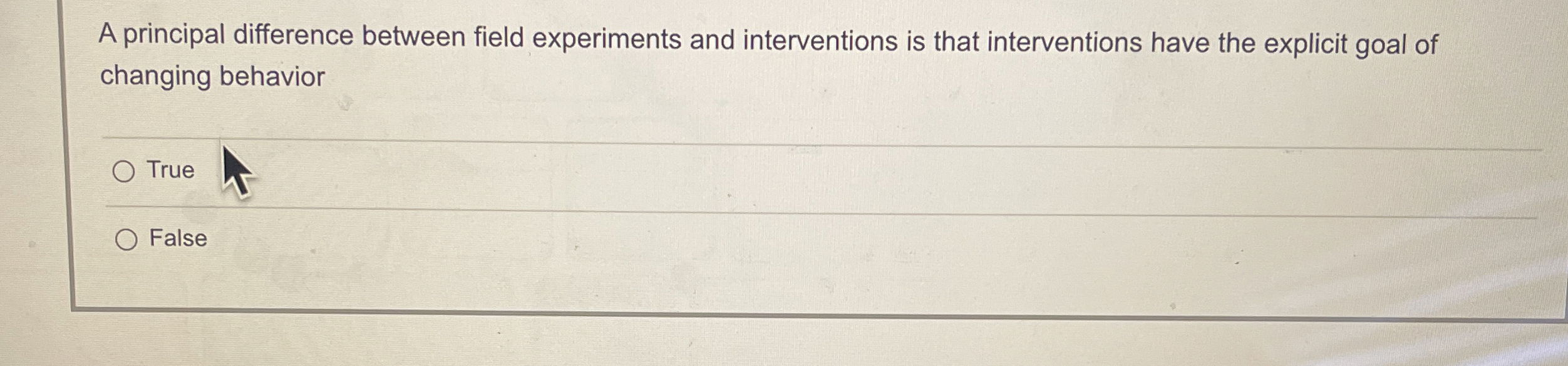 Solved A principal difference between field experiments and | Chegg.com