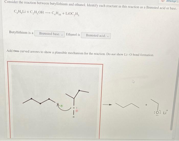 Solved Consider the reaction between butyllithium and | Chegg.com
