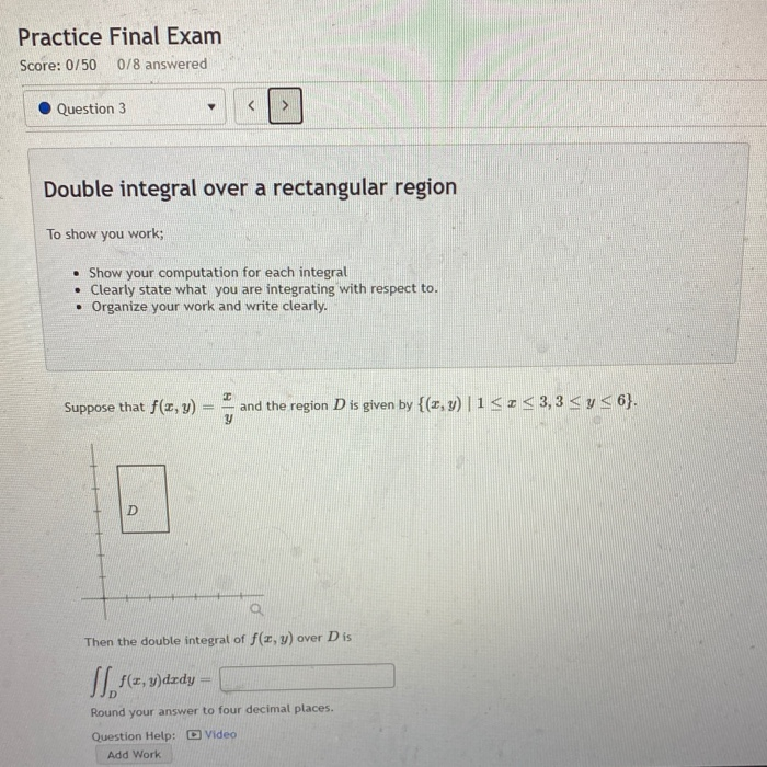 Solved Practice Final Exam Score: 0/50 0/8 answered Question | Chegg.com