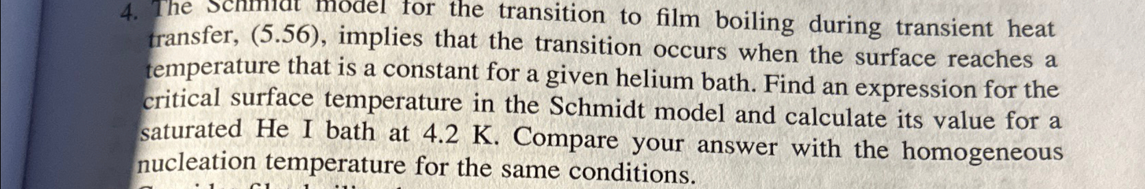 Solved (5.56), ﻿implior the transition to film boiling | Chegg.com