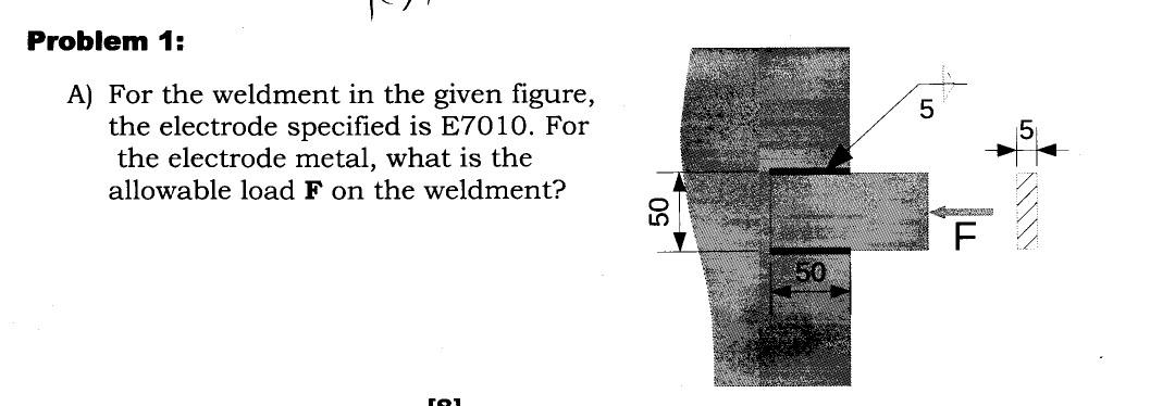 Solved A) For the weldment in the given figure, the | Chegg.com