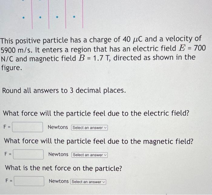 Solved This positive particle has a charge of 40μC and a | Chegg.com