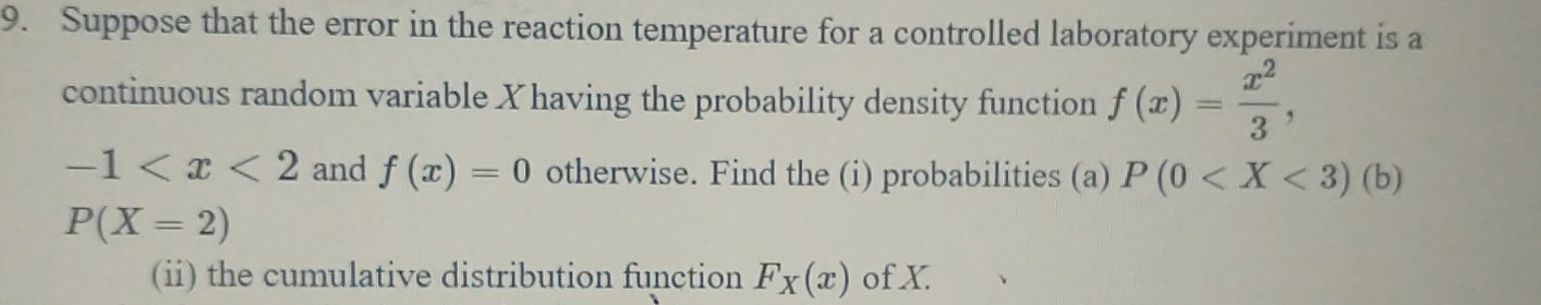 Solved Suppose that the error in the reaction temperature | Chegg.com