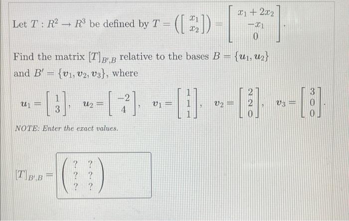 Solved Let T:R3→R3 be the linear operator defined by | Chegg.com
