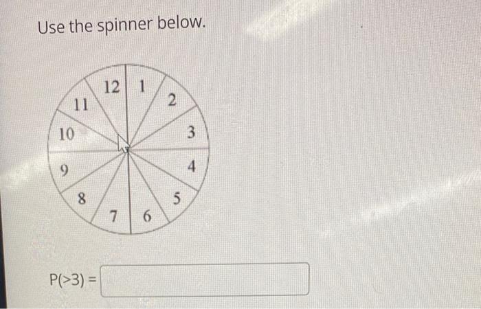 Solved Use the spinner below. | Chegg.com