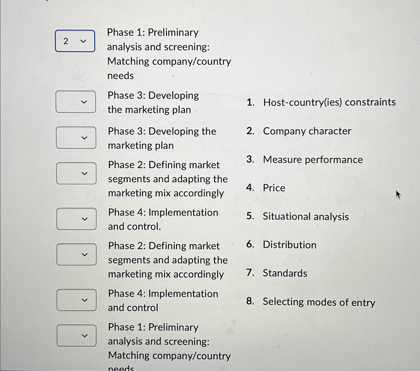 Solved Phase 1: Preliminary analysis and screening: Matching | Chegg.com